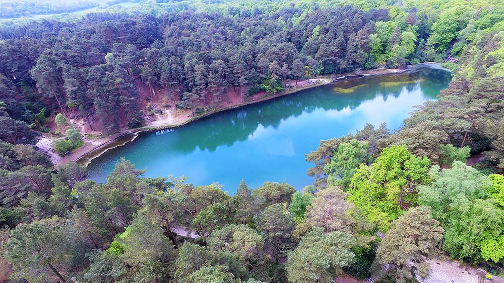 Blue Pool from the air - Best of Dorset Attractions